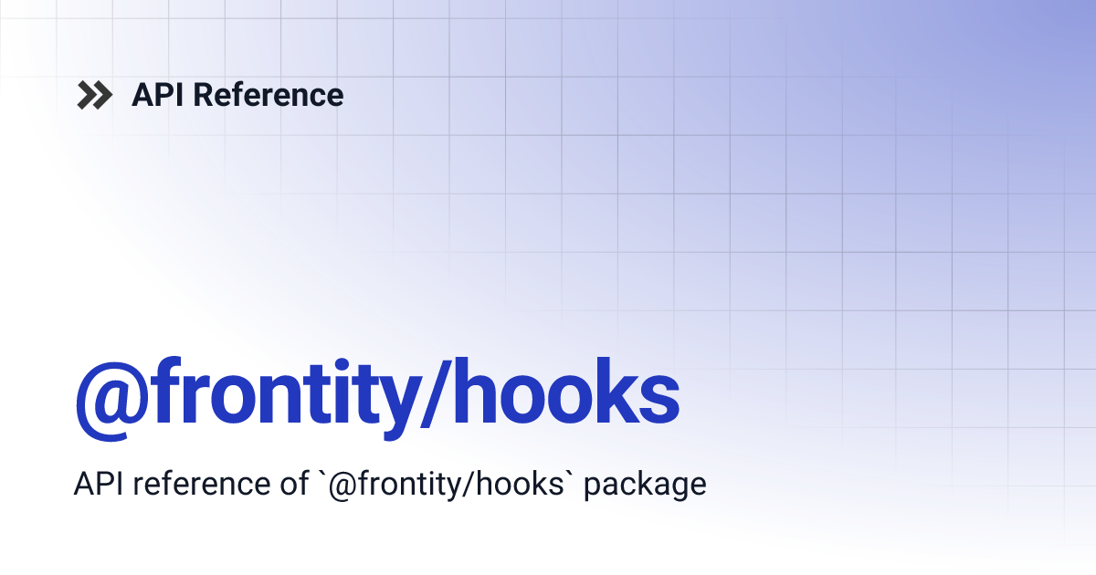 @frontity/hooks | API Reference