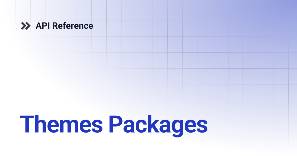 Themes Packages | API Reference